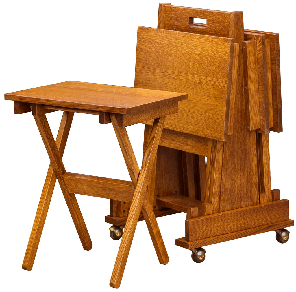 Mission Folding TV Tray Set – Heartland-Amish